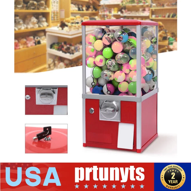 VINTAGE GUMBALL MACHINE Candy Vending Dispenser Coin Bank Big Capsule 1 ...