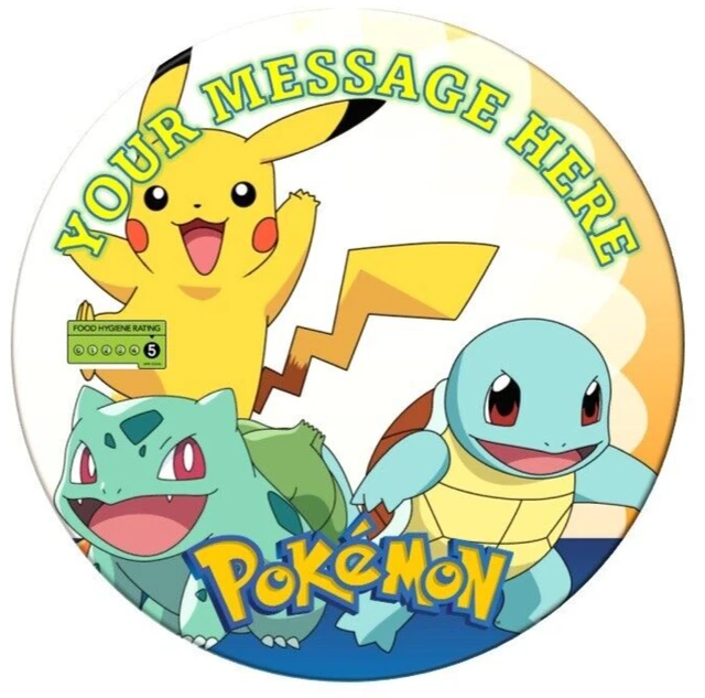 POKÉMON POKEMON PERSONALISED Cake Topper. Premium Edible Icing Sheet £6 ...