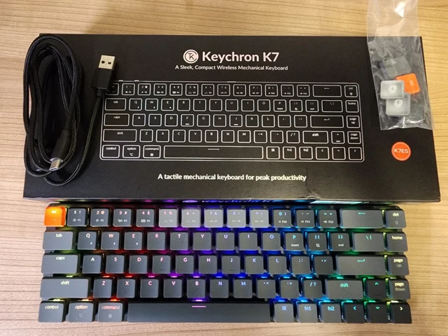 KEYCHRON K7 WIRELESS Compact Mechanical Keyboard Low Profile Mint ...