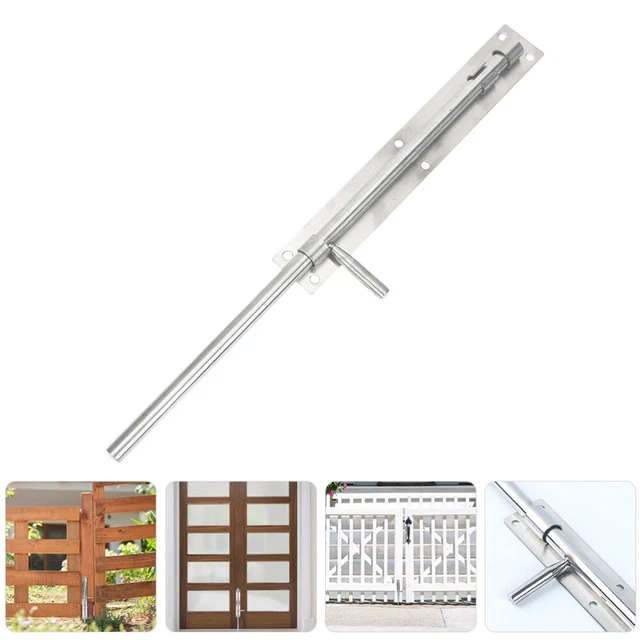 FENCE GATE DROP Rod French Door Locks Latch Top Bolt Slide Security Bar ...