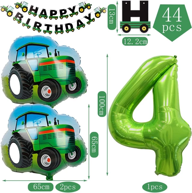 TRAKTOR GEBURTSTAG DEKO 4 Jahre Junge,Trecker Deko Kindergeburtstag 4 ...