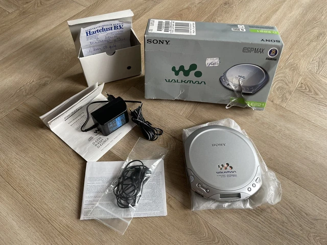 VINTAGE- SONY WALKMAN D-E221 CD Walkman ESP max Silver - NEW - AC ...