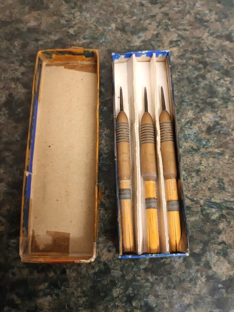 VINTAGE SET OF 3 jim pike wooden stem dart - B6 £6.00 - PicClick UK