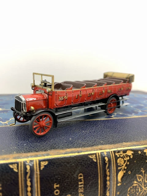 VINTAGE WHITE METAL Coach Kit Built 1922 Tillings Stevens TS3 Midland ...