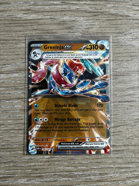 POKEMON TCG TWILIGHT Masquerade Greninja Ex Half Art 106/167 Twm £9.00 - PicClick UK