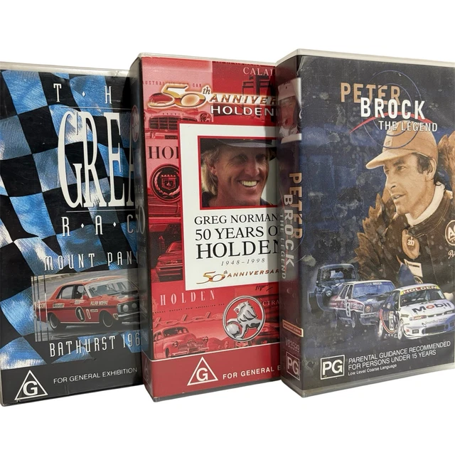 HOLDEN VHS LOT X 3 Greg Norman's 50 Years The Great Race Peter Brock ...