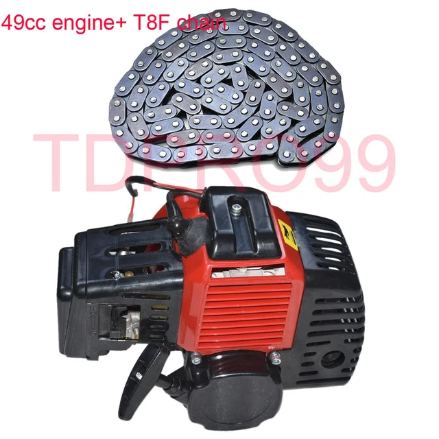 50CC 49CC 2 Stroke Pull Start Engine Motor Chain Mini Pocket Scooter ...