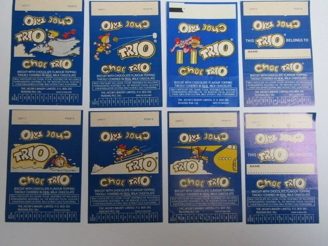 JACOBS 1994 Trio Chocolate Bar Biscuit Wrappers x7 (p1) £5.99 - PicClick UK