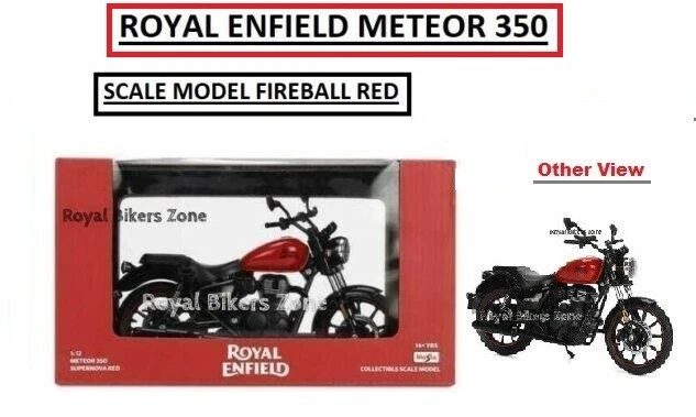 ROYAL ENFIELD &METEOR 350 Fireball Red" Scale Model EUR 71,53 - PicClick FR