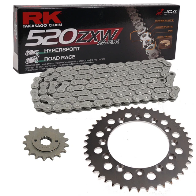 KIT CHAÎNE HONDA XR 650 R 00-07 Chaîne RK 520 Zxw 110 Ouvrir 14/48 EUR ...