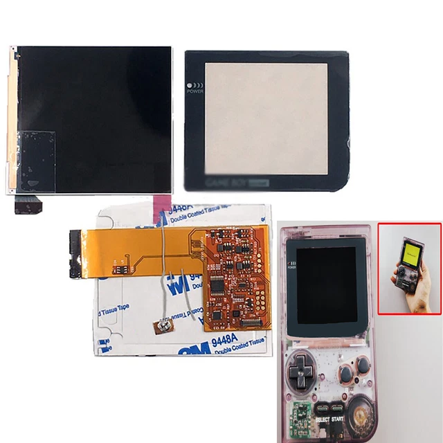HIGH LIGHT BACKLIGHT LCD Screen Kit per GBP Game Boy Pocket Game ...