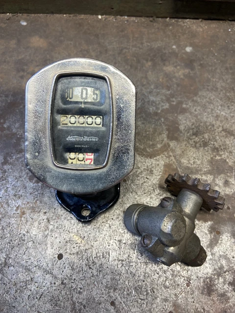 STEWART WARNER SPEEDOMETER Trip Odometer With Speedo Drive Ford Model A ...