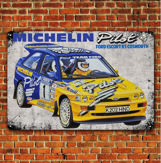 FORD ESCORT RS Cosworth Racing Car Metal Poster 20x30cm Garage Sign £14 ...