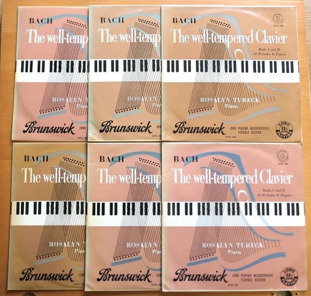 AXTL 1036-41 BACH The Well Tempered Clavier Rosalyn Tureck Vol 1-6 ...