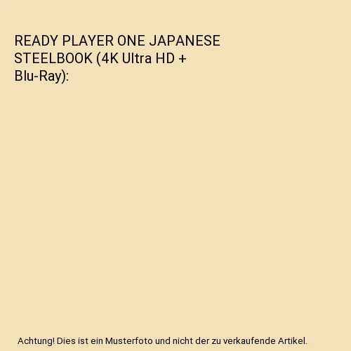 READY PLAYER ONE JAPANESE STEELBOOK (4K Ultra HD + Blu-Ray) EUR 44,98 ...