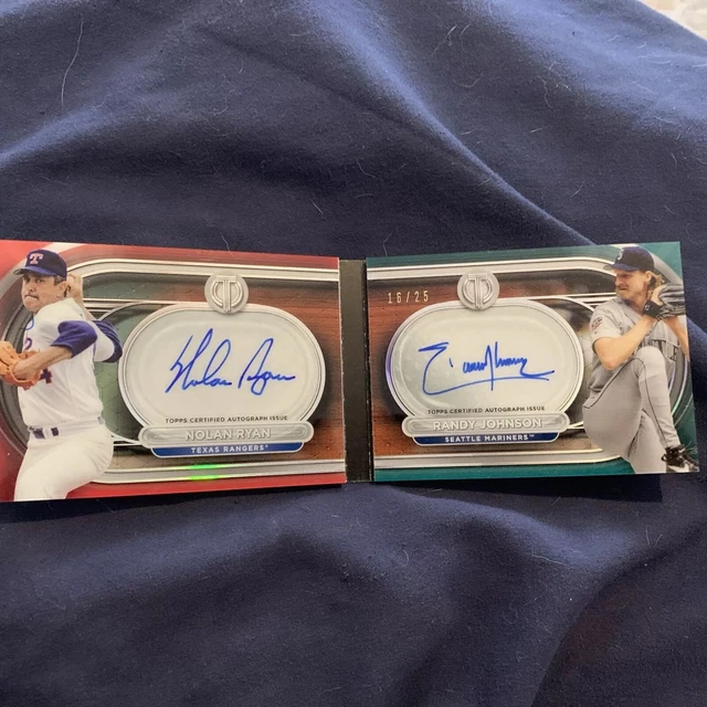 LIBRO TANDEM AUTO 2024 Topps Tribute Nolan Ryan/Randy Johnson /25 TTBA ...
