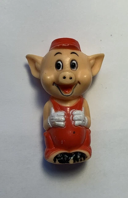 VINTAGE DISNEY THREE Little Pigs Red Pig Pvc Figure Pencil Topper 70s ...
