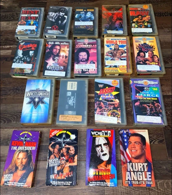 WRESTLING VHS LOT WWF WcW WWE NWO Tapes Vtg Rare HTF OOP 90s Insane Fights £132.66 - PicClick UK