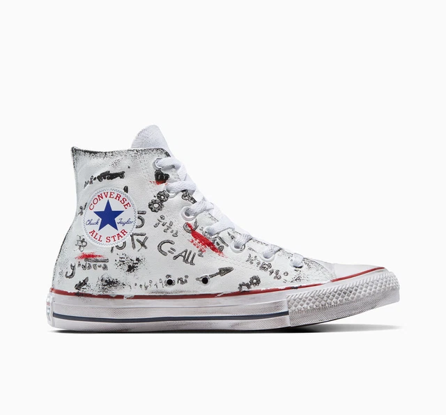 CONVERSE CHUCK TAYLOR All Star Scuffed High-Top Shoes White $298.82 ...