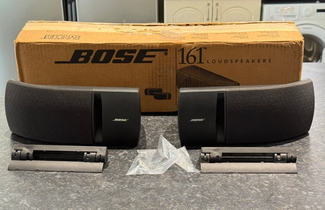 BOSE 161 STEREO Speakers with Wall Brackets - Black £68.32 - PicClick UK