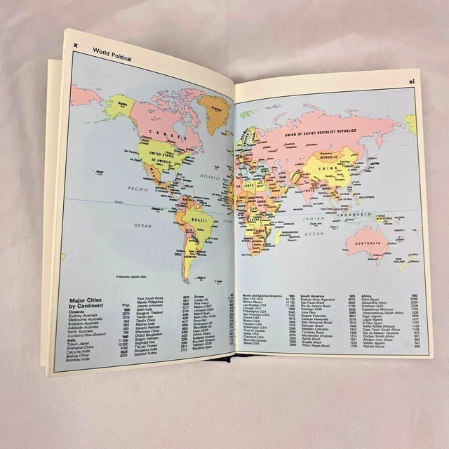 MINI WORLD ATLAS Maps by British Airways Cargo 1989 - New -Great for ...