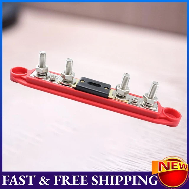 4 STUD BUSBAR Terminal Block 300A M6/M8 Bus Bar Board 48V RV Parts Accessories £16.19 - PicClick UK