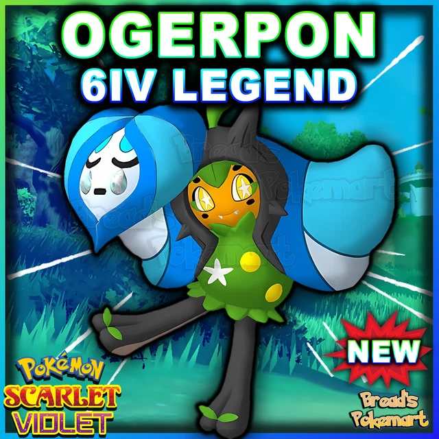 LEGENDARY OGERPON TEAL Mask DLC🌟ALL 4 Forms 6IV 🌟 Pokemon Scarlet ...