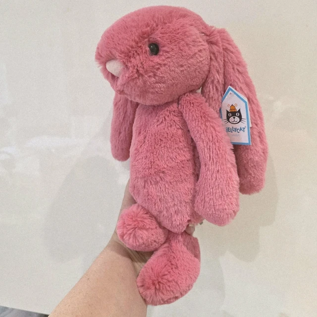 JELLYCAT BASHFUL BUNNY Cerise Medium new with tags £193.10 - PicClick UK