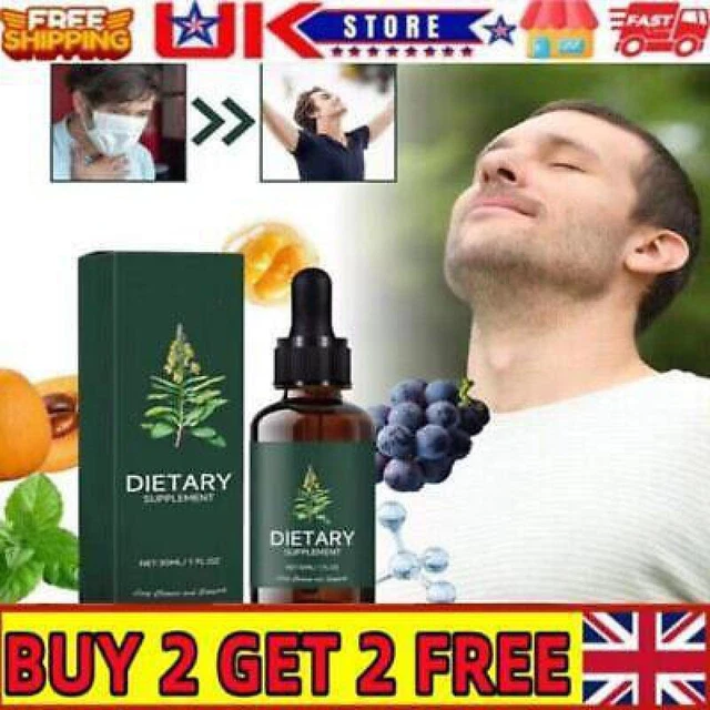 MULLEIN LEAF EXTRACT Drops Lung Cleanse Respiratory Herbal Drop Health ...