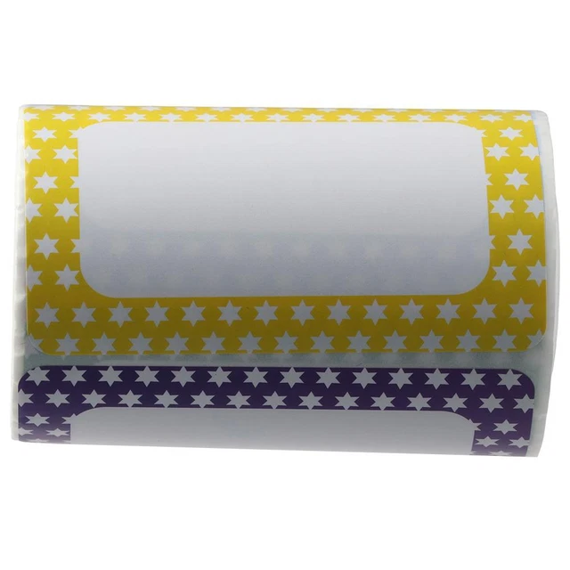 PAPER NAME TAGS Stickers Multi-Color Name Tag Labels Peel and Stick ...