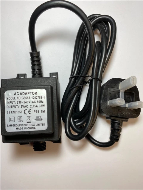 REPLACEMENT FOR 12V ~ 1800mA 21.6VA JEBAO AC/AC Adaptor JBA48V-12-1800U ...