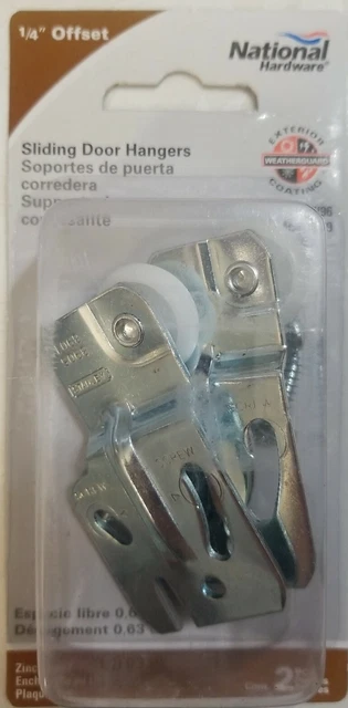 NATIONAL HARDWARE N344-879 Sliding Door Hangers 1/4 Inch Offset 2 count ...