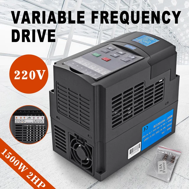 2HP 1.5KW VFD Variateur de Fréquence Inverseur Solutions Moteur 220-250V SPWN EUR 70,20 ...