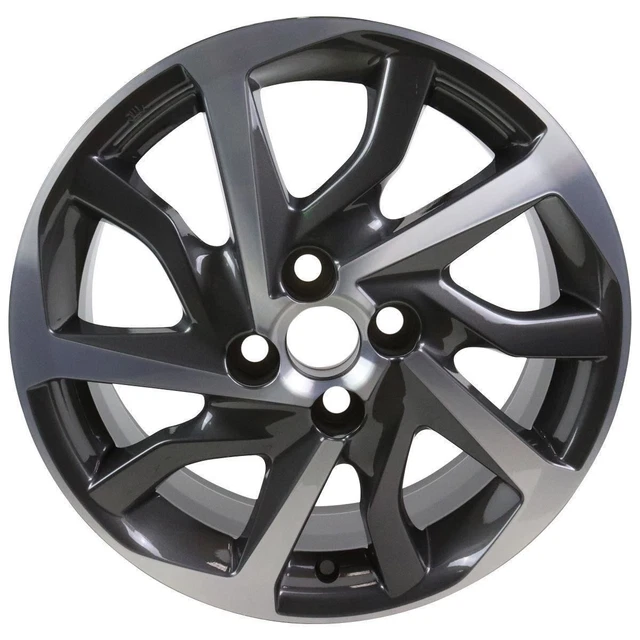 GENUINE TOYOTA 16& Alloy Wheel 5 Spoke Black Machined Yaris 2017-2020 ...