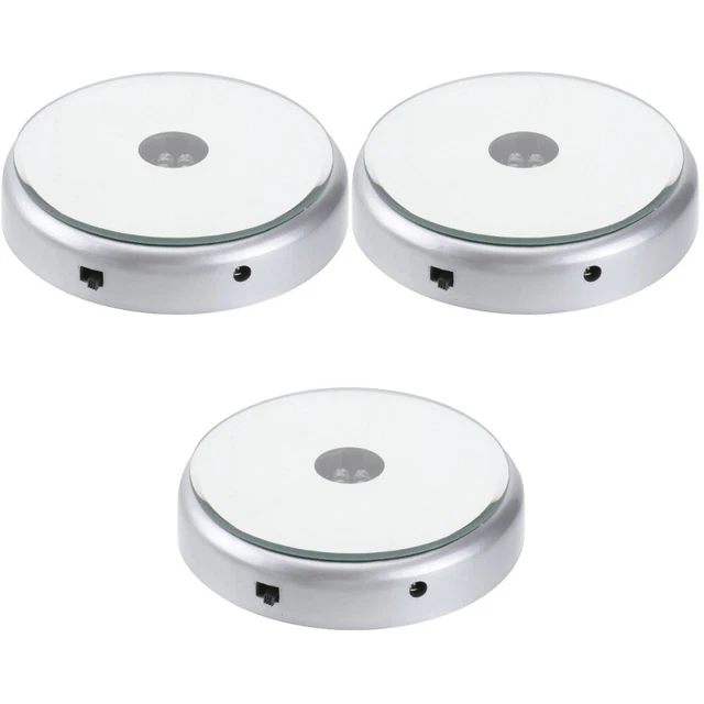 ROUND BASE LIGHT Glowing LED Display Stand Table Centerpiece Reusable £ ...