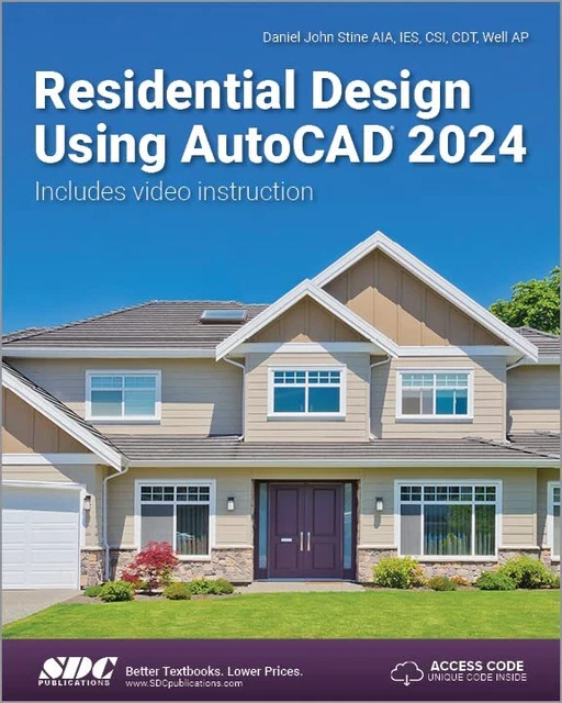 STINE, DANIEL JOHN Residential Design Using Autocad 2024 Book NEUF EUR ...