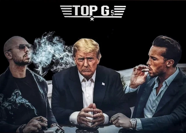 THE THREE TOP G's Poster 32x48 Andrew Tate with Donald Trump and ...