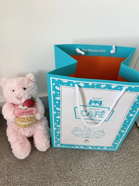 JELLYCAT AMUSABLE SHANGHAI Exclusive Cafe - Leola Bear with Strawberry ...