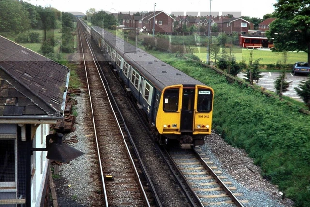 35MM SLIDE BR British Rail Electric EMU Class 508 508042 Hightown 1983 ...