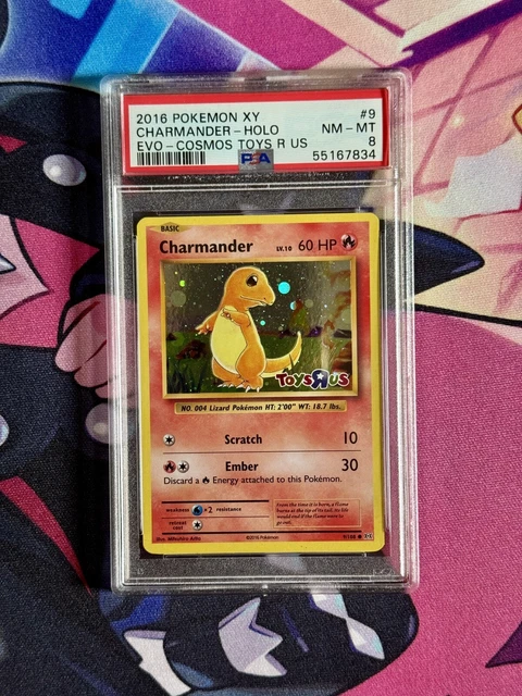 2016 POKEMON CHARMANDER XY Evolutions Toys R Us Promo 9 Cosmos Holo PSA ...
