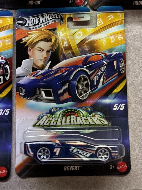🇨🇦 HOT WHEELS ACCELERACERS 2025 Silver Series COMPLETE Set of 5 Cars ...