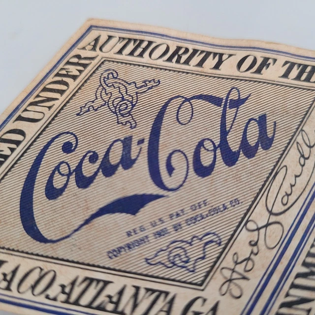 OLD COCA COLA Diamond Shape Bottle Label For Straight side Coke Bottles ...