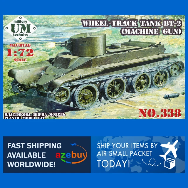 SOVIET LIGHT MACHINE Gun Tank BT-2 WWII 1/72 Scale Plastic Model Kit ...