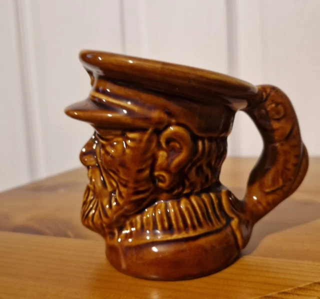 SMALL LORD NELSON Pottery Toby Jug, Navy Sailor, Treacle Brown Glaze £8 ...