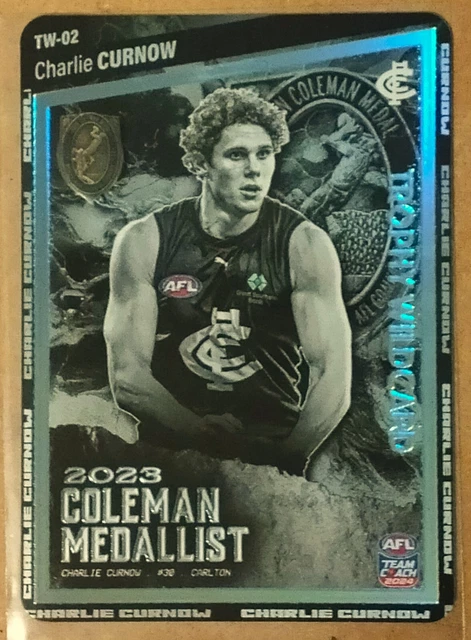 2024 AFL TEAMCOACH Trophy Wildcard Tw03 - Charlie Curnow - Carlton ...