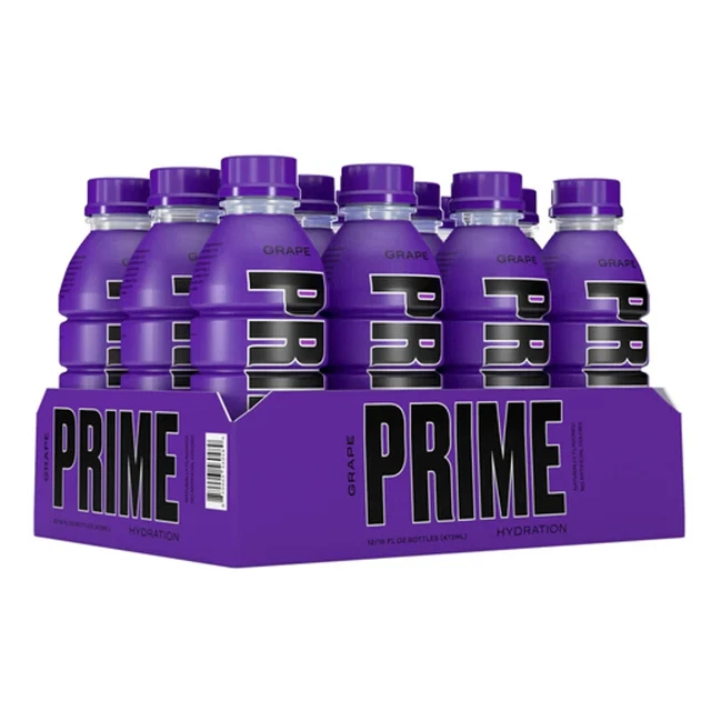 PRIME HYDRATION DRINK By Logan Paul x KSI Blue (Grape) - 12 Pack £81.39 ...