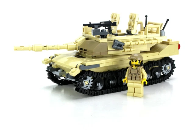 TAN M1 ABRAMS Main Battle Tank custom set made with REAL LEGO® bricks £ ...