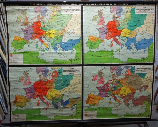 HISTORY ROLLABLE MAP formation of modern countries £167.22 - PicClick UK