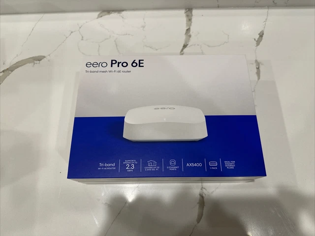 EERO PRO 6E Tri-Band AXE5400 Wi-Fi 6E Mesh Router - White $89.00 - PicClick
