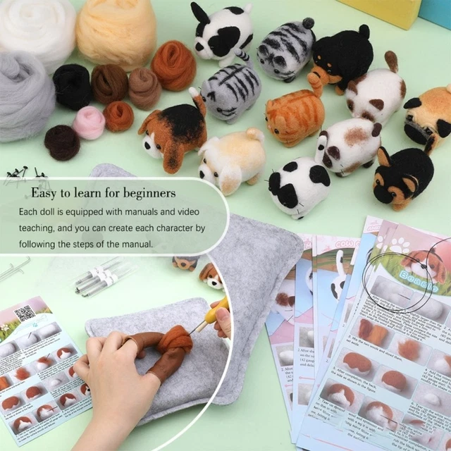 ANIMAL NEEDLE FELTING Supply Wool Felting Tool for Beginner Adult ...